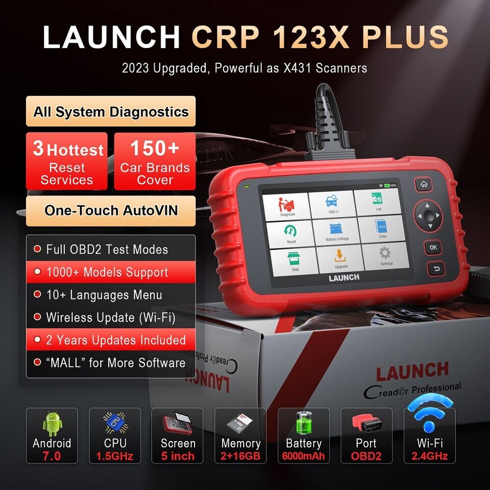 LAUNCH X431 CRP123X Plus Car OBD2 Scanner – Launch X431 EU Store